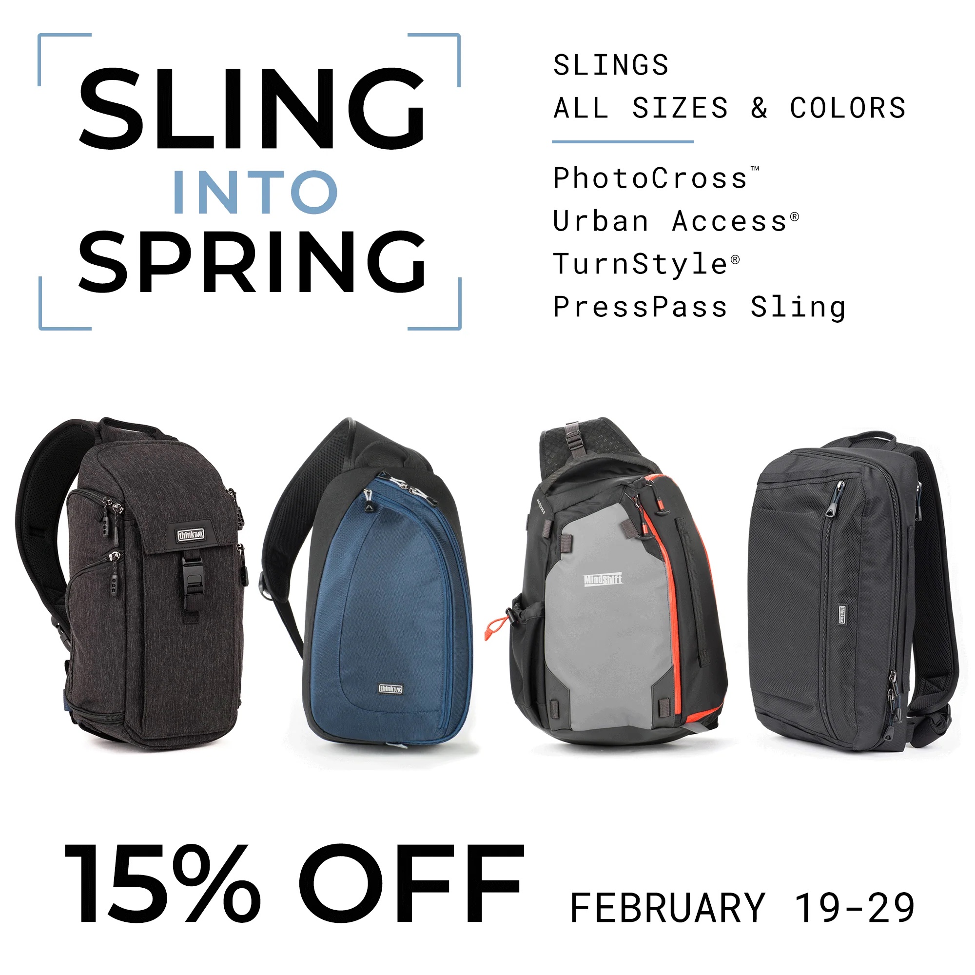 Sling into Spring: 15%-Off Sling Bags at Think Tank Photo | Canon ...