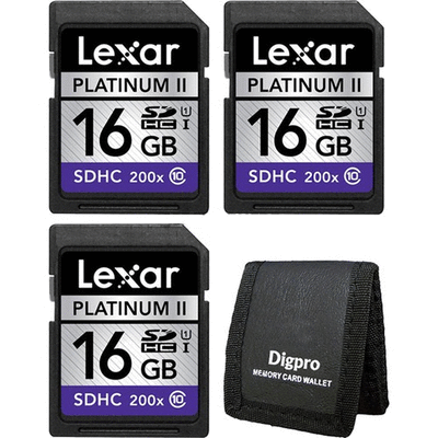 Lexar Platinum II Class 10 16GB SDHC Memory Card (3 Pack) Price Watch ...